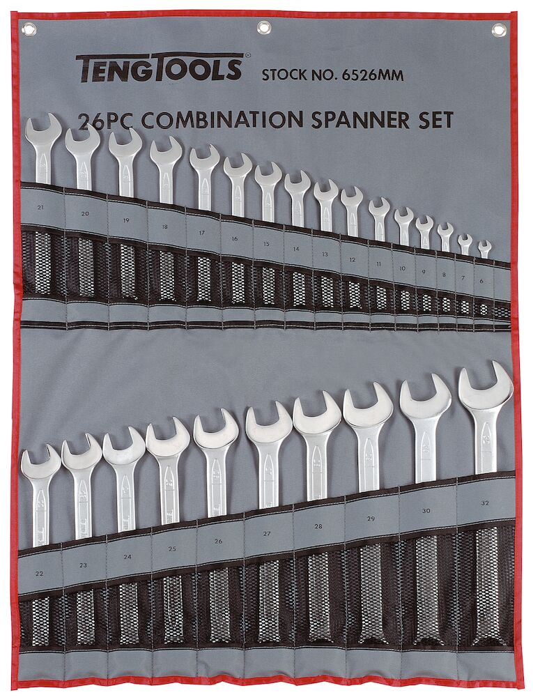Teng Tools 6526MM Metric Combination 26 Piece Spanner Set