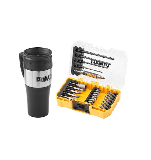 DeWalt DT70706M QZ Drill Drive Set with Drinking Mug Small Tough Case 25 Pcs
