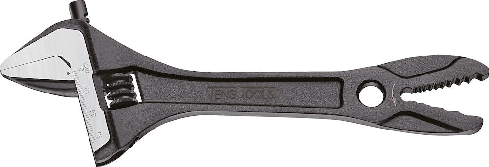 Teng Tools 4003J Adjustable Wrench Alligator Grip 8"