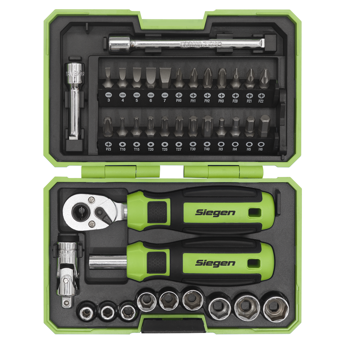 Sealey S01255 Socket & Bit Set 38pc 1/4"Sq Drive