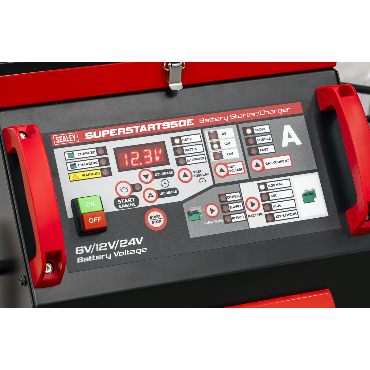 Sealey SUPERSTART950E 6/12/24V Battery Starter/Charger 950A