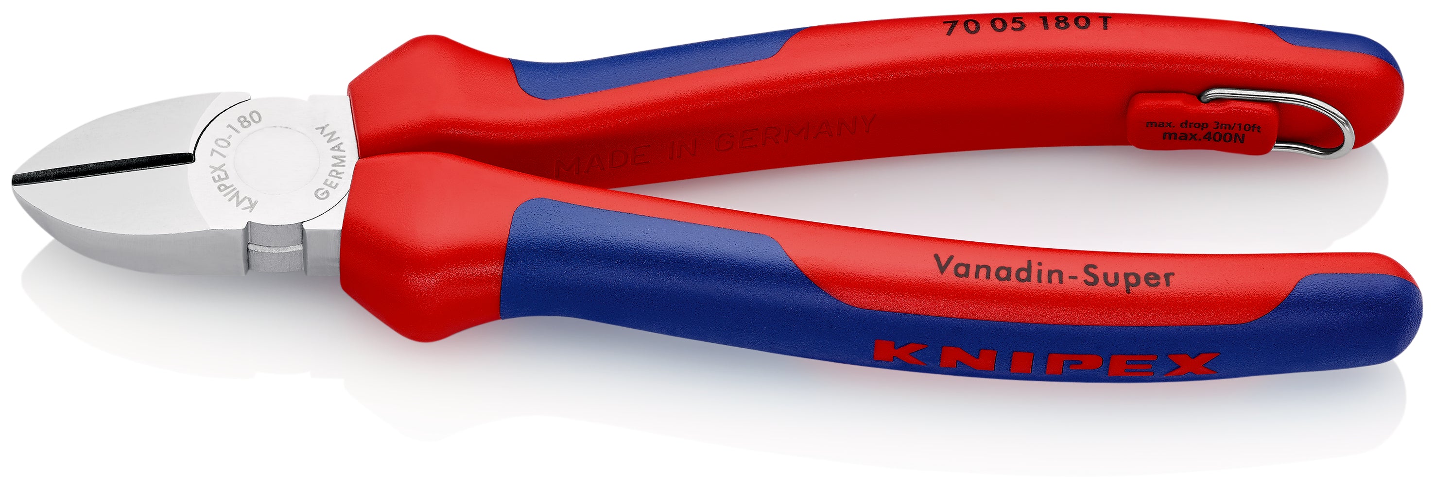 KNIPEX 70 05 180 T Diagonal Cutter with multi-component grips, with in