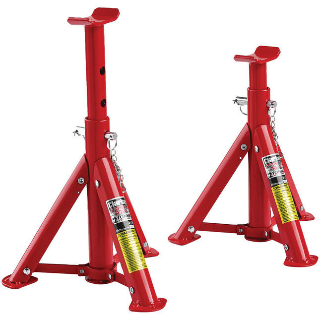 Clarke 7600020 CAX2TFB Pair of 2 Tonne Folding Axle Stands (1T per sta