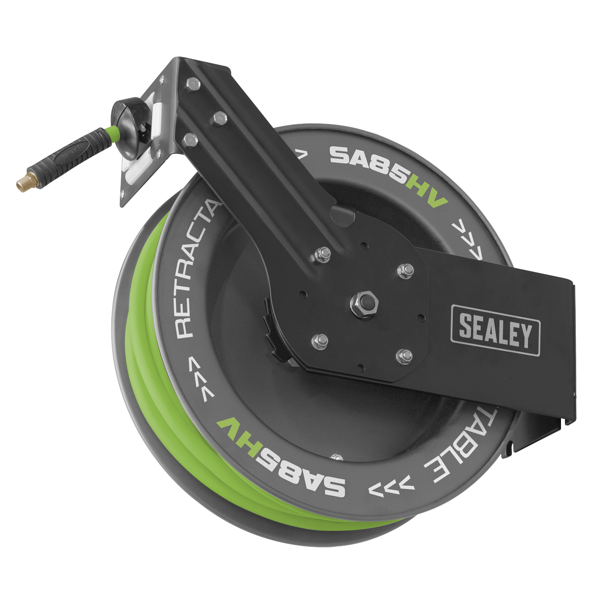 Sealey SA85HV 20m Retractable High-Visibility PVC Air Hose with Steel