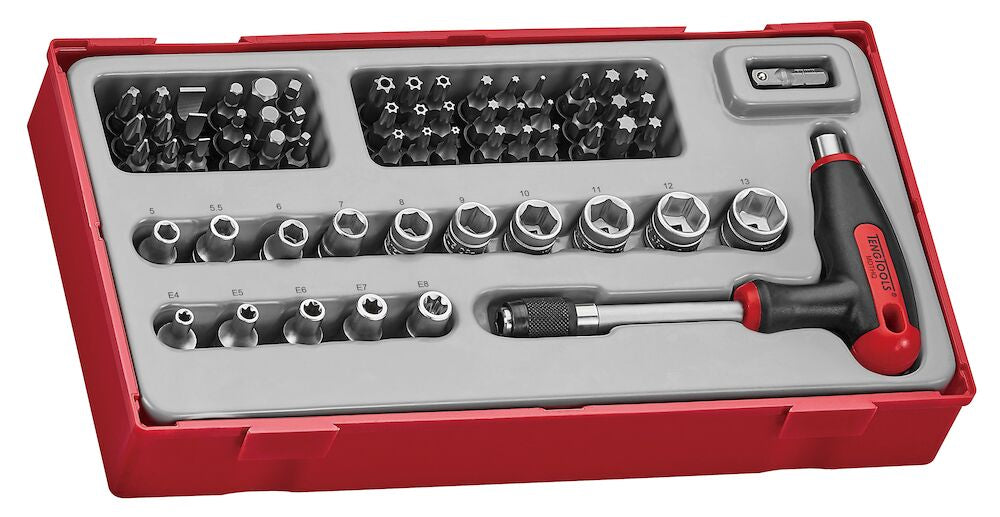 Teng Tools TTTHQ62 T-Handle Bits Driver Set TT1 62 Pieces