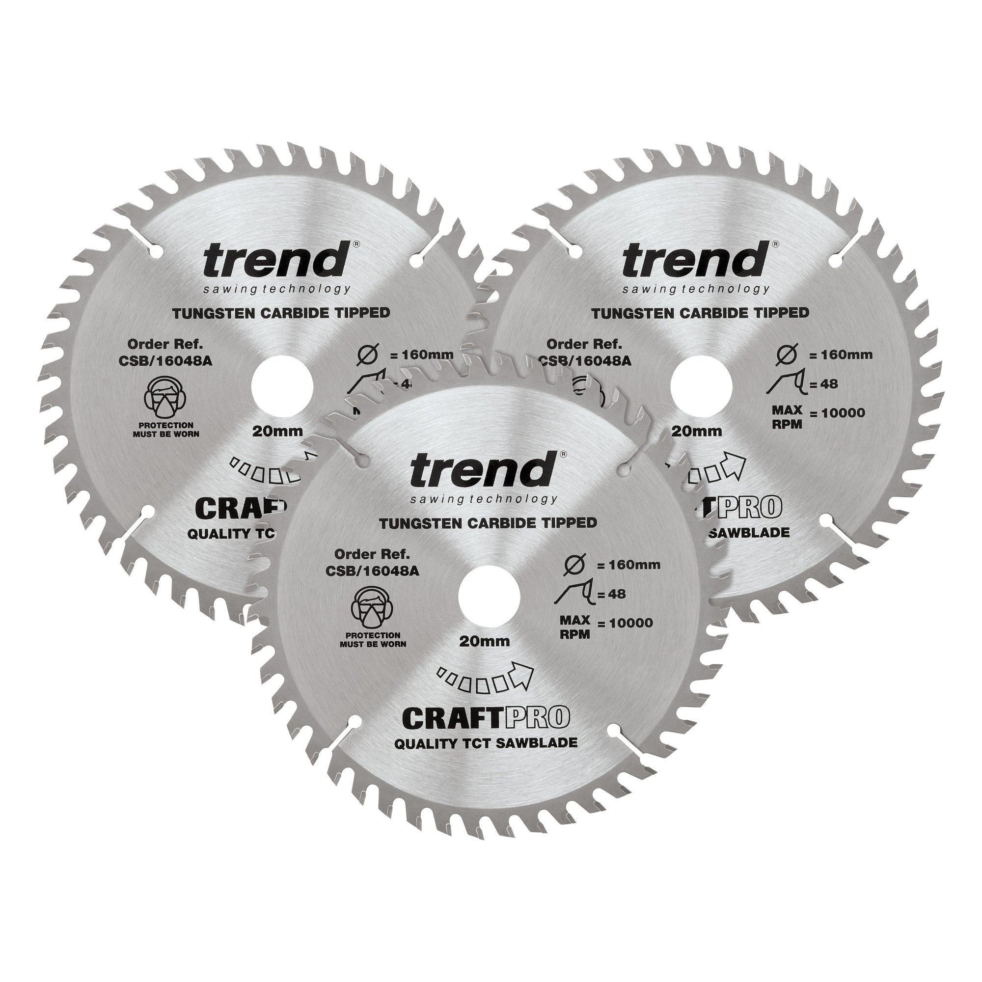 Trend Tools CSB/160/3PK Trend Wood Circular Saw Blade 160Mm X 20Mm X 4