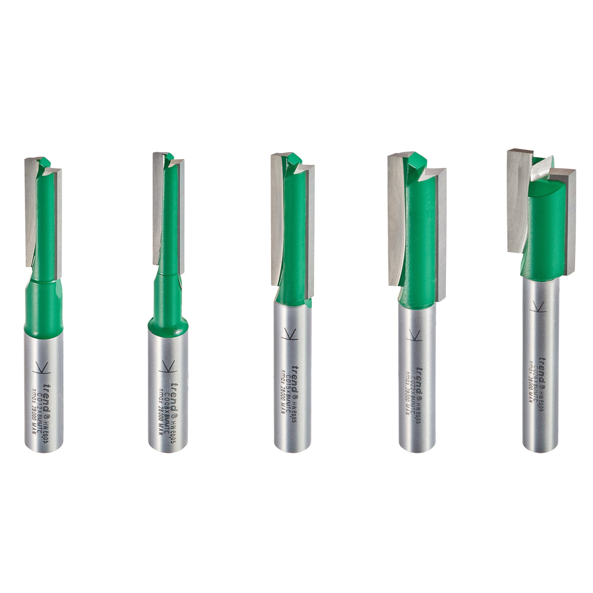 Trend Tools SET/MT1X8MMTC 5 Piece Mt/Jig Cutter Set Imperial