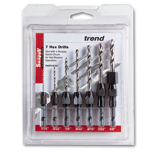Trend Tools SNAP/D/SET Trend Snappy 7 Piece Imperial Drill Set