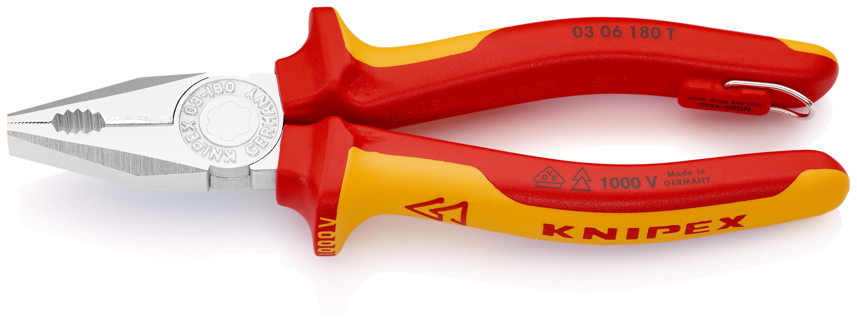 KNIPEX 03 06 180 T BK COMBINATION PLIERS TT
