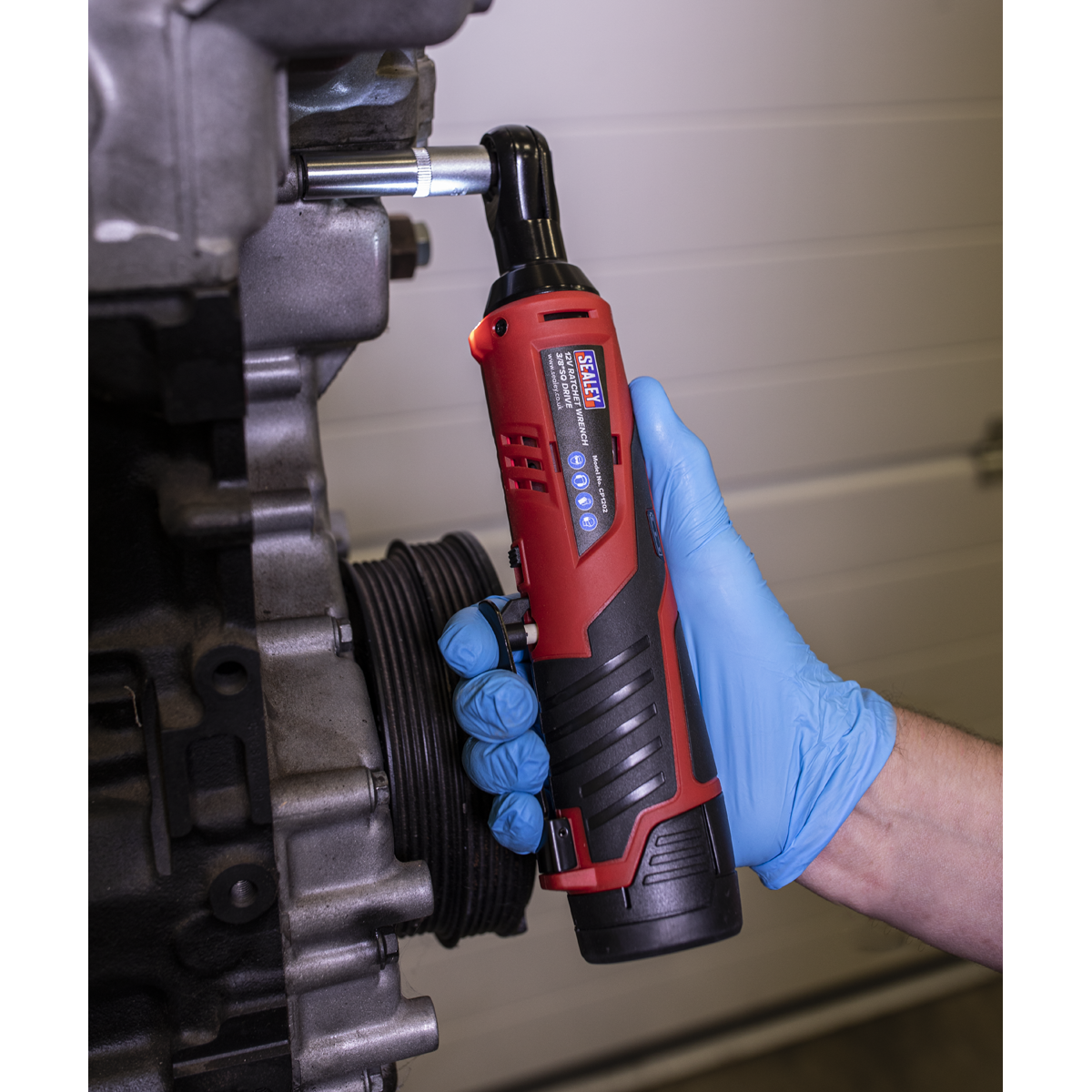 Sealey CP1202 12V SV12 Series 3 8 Sq Drive Cordless Ratchet Wrench 45N