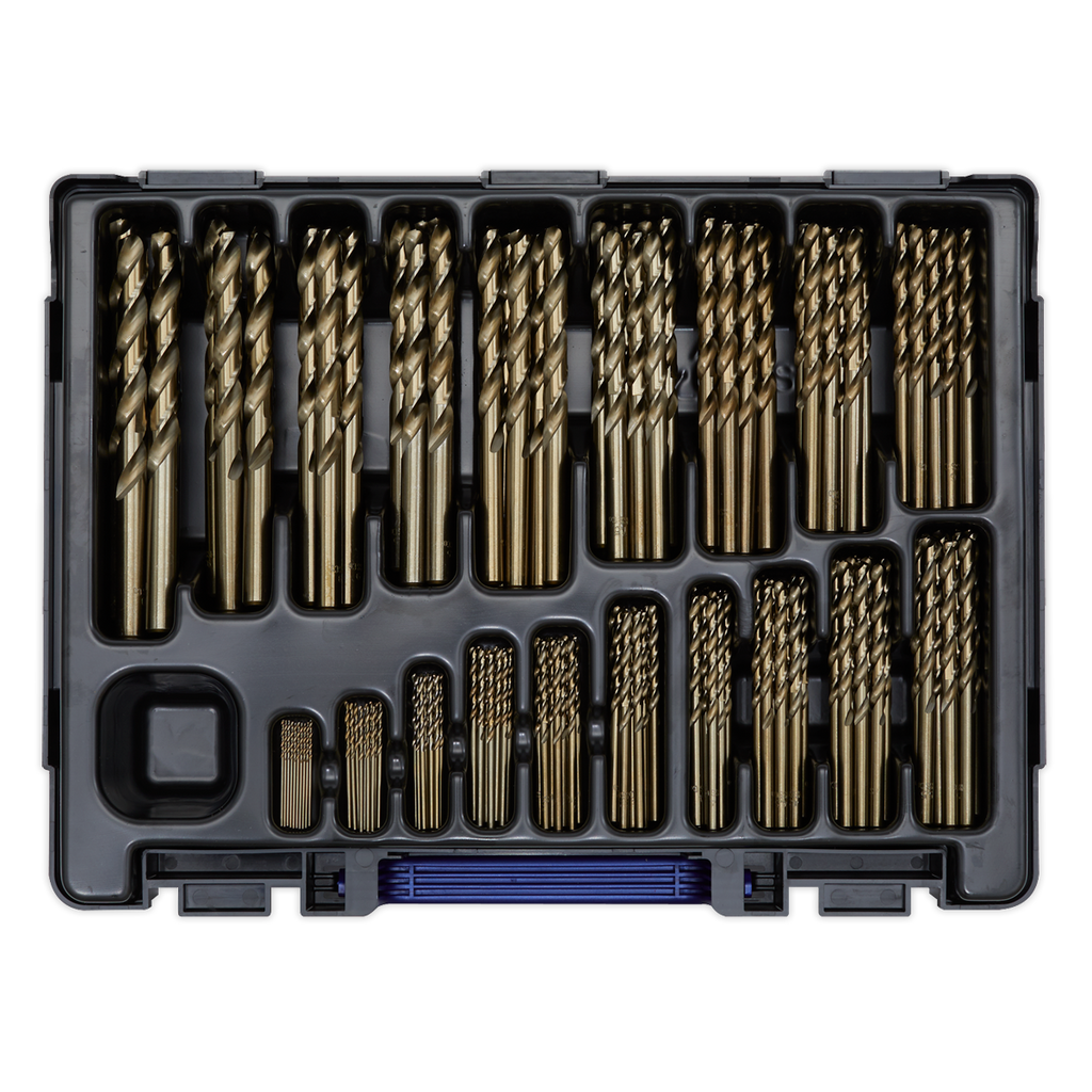 Sealey DBS170CB 170pc HSS Cobalt Fully Ground Drill Bit Assortment Ø1-