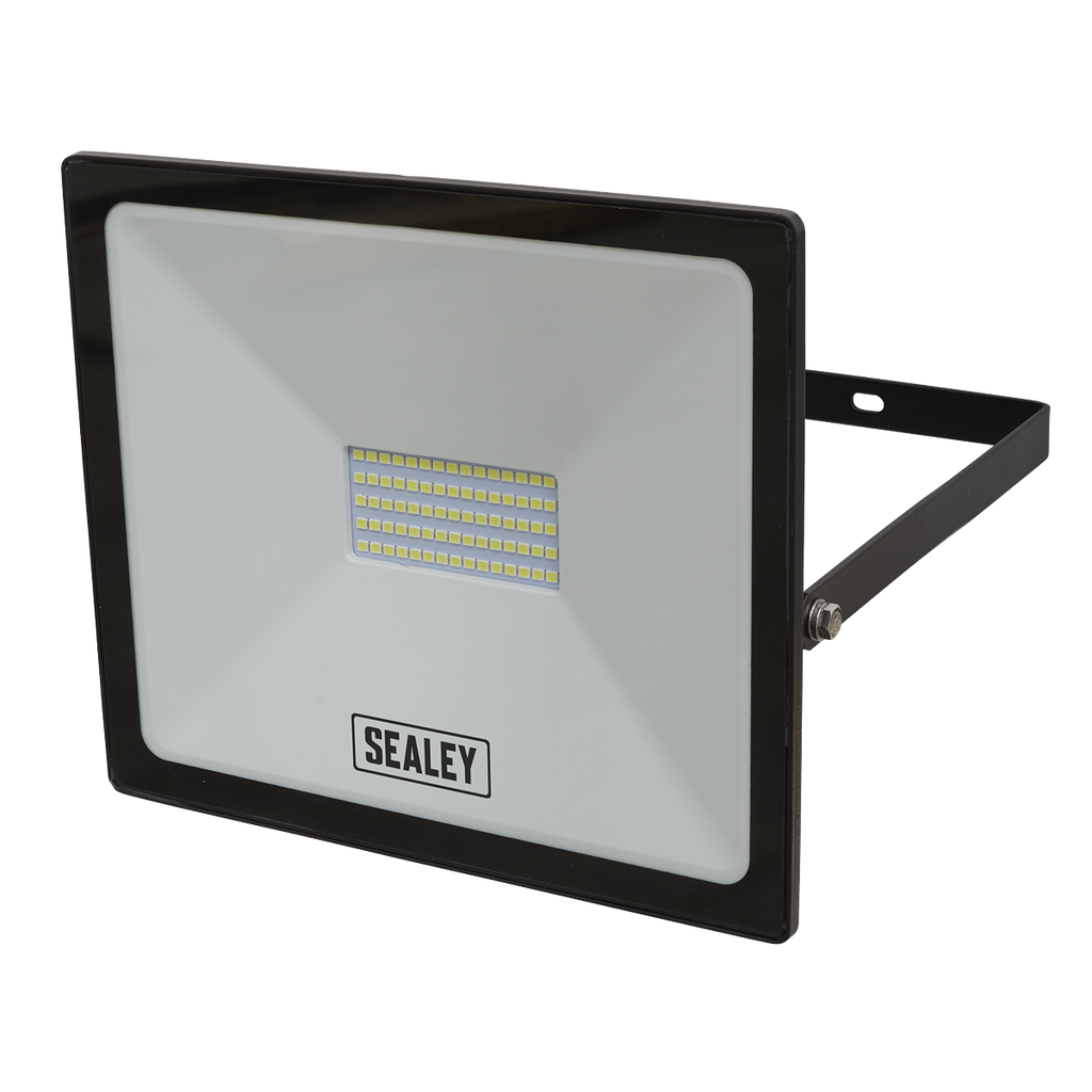 Sealey LED113 50W SMD LED Extra Slim Floodlight with Wall Bracket