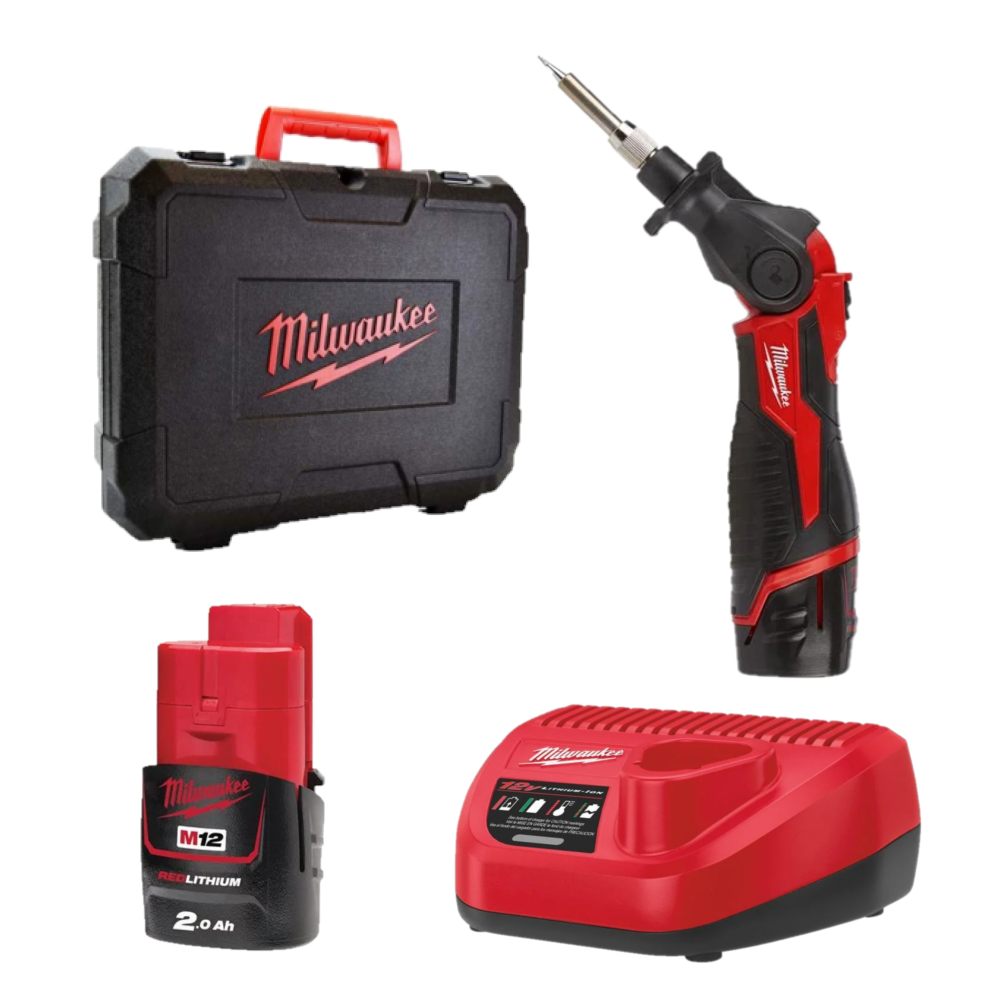 Milwaukee 4933459762 M12 SI-201C Sub Compact Soldering Iron Kit