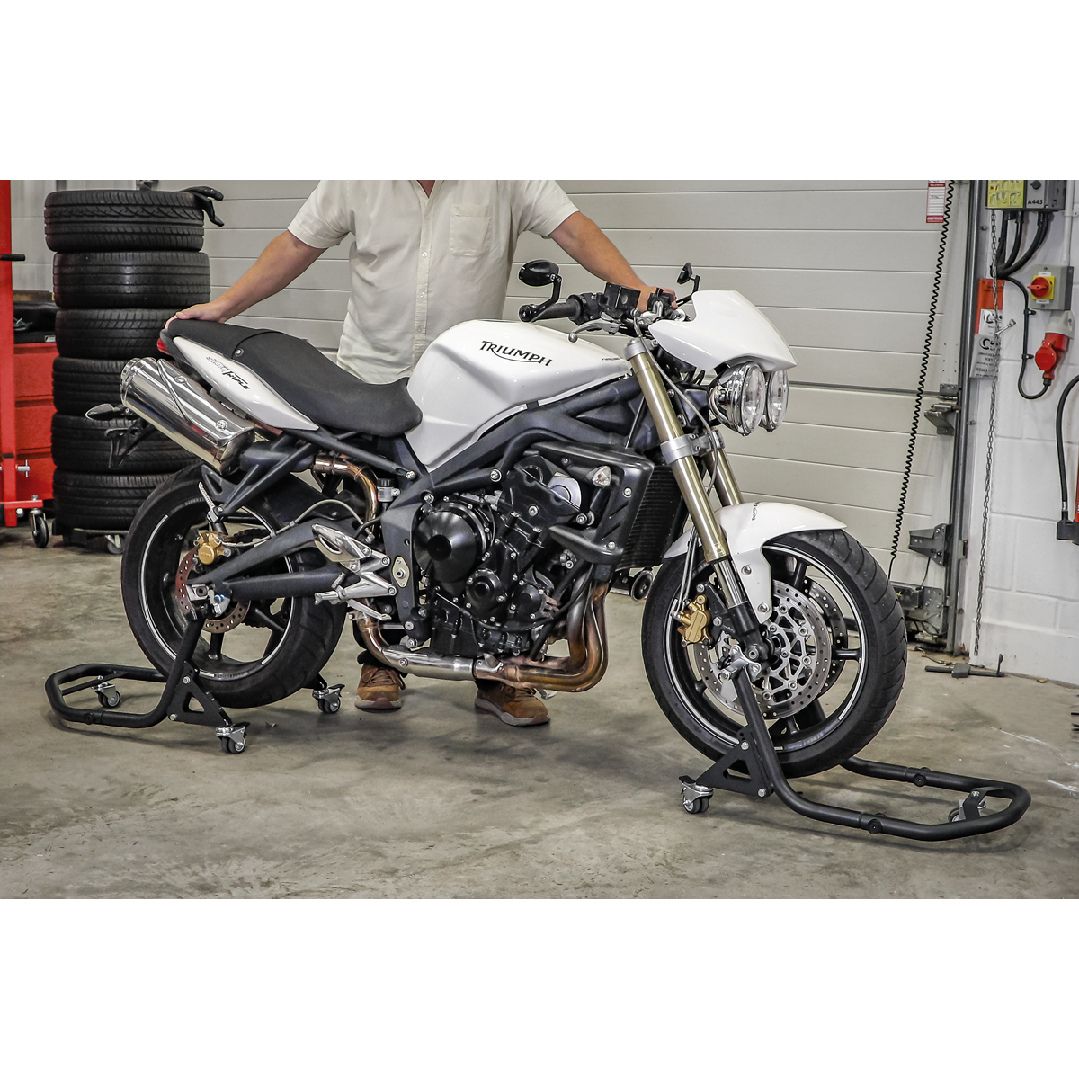 Sealey RPS2MD Universal Rear Paddock Stand 360 degree Floating