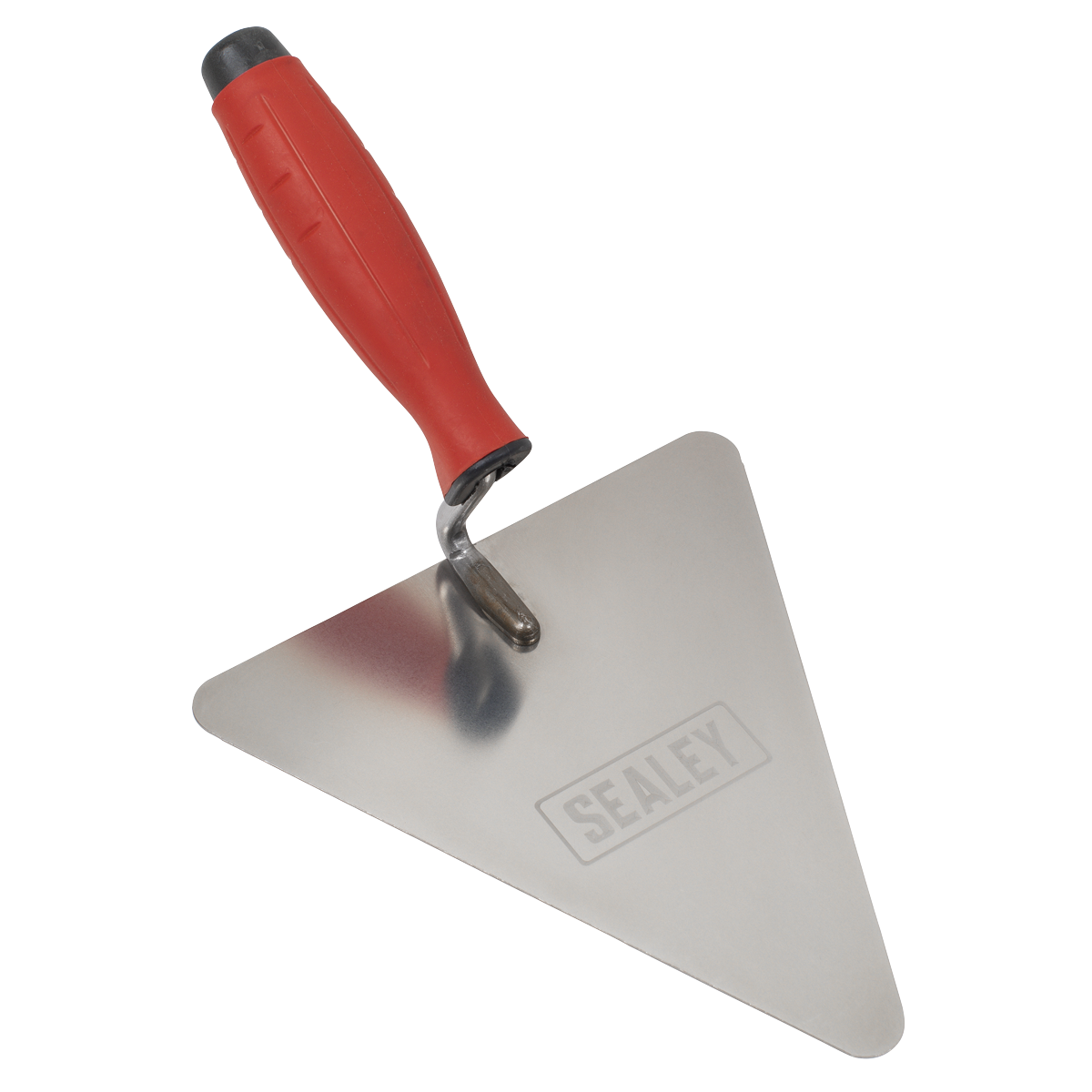Sealey T1205 Stainless Steel Triangular Brick Trowel - Rubber Handle 1